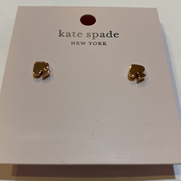 kate spade | Jewelry | Kate Spade Signature Spade Mini Rose Gold Studs ...